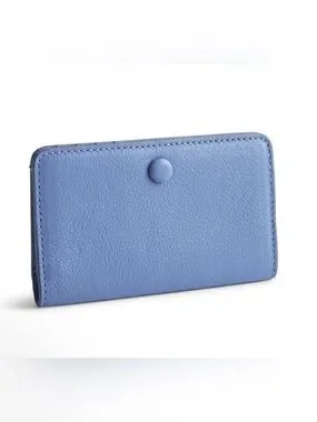 Vera Bradley | Bags | Vera Bradley Leather Snap Wallet Quiet Harbor Nwt ...